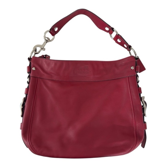 Coach Hobo Leather | Bags | Coach F 2669 Red Leather Shoulder Bag Zoe ...